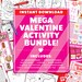 Printable Valentine's Day Activity Bundle Valentine Party Kid Games ...