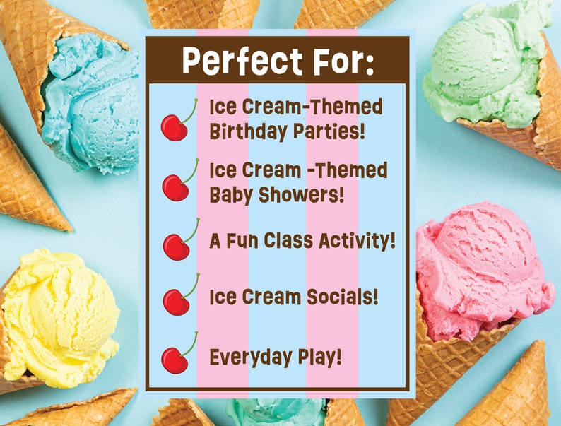 Ice Cream Shop Bingo Game Printable - Ice Cream Baby Shower Game - Ice ...