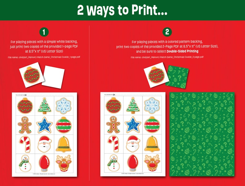 Christmas Memory Match Game - Instant Download - Fun Activity ...