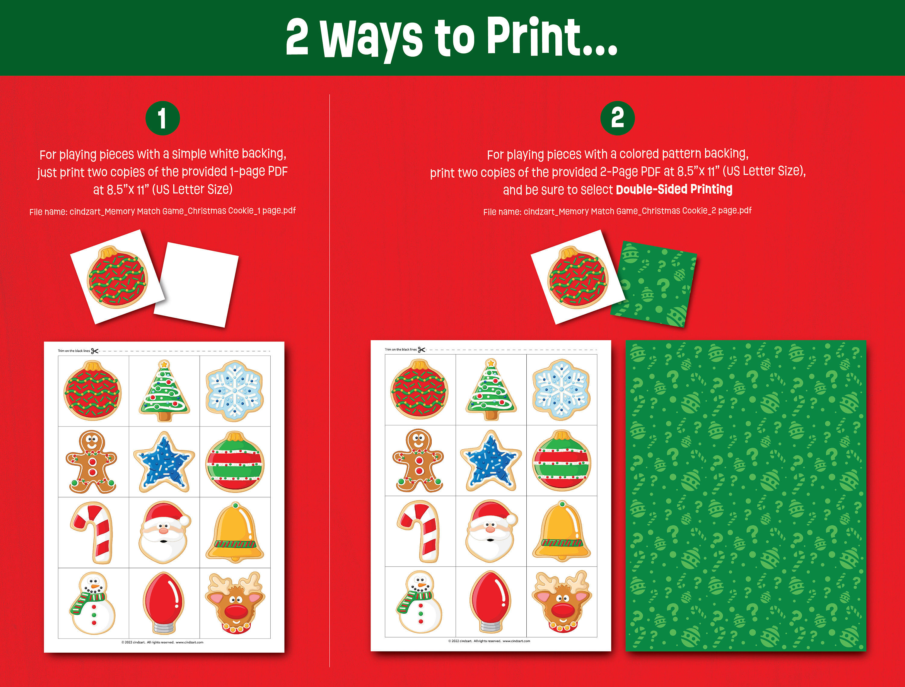 Christmas Memory Match Game - Instant Download - Fun Activity ...