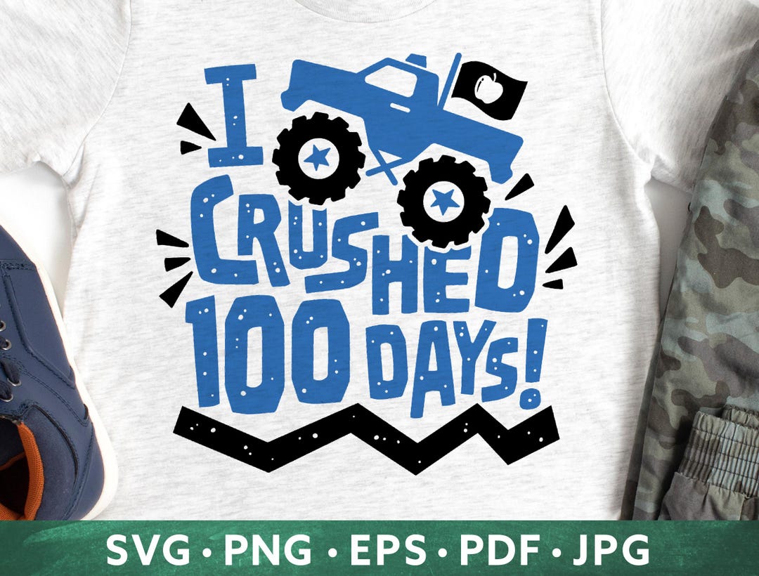 100 Days of School Monster Truck SVG - 100th Day of School Shirt Svg ...