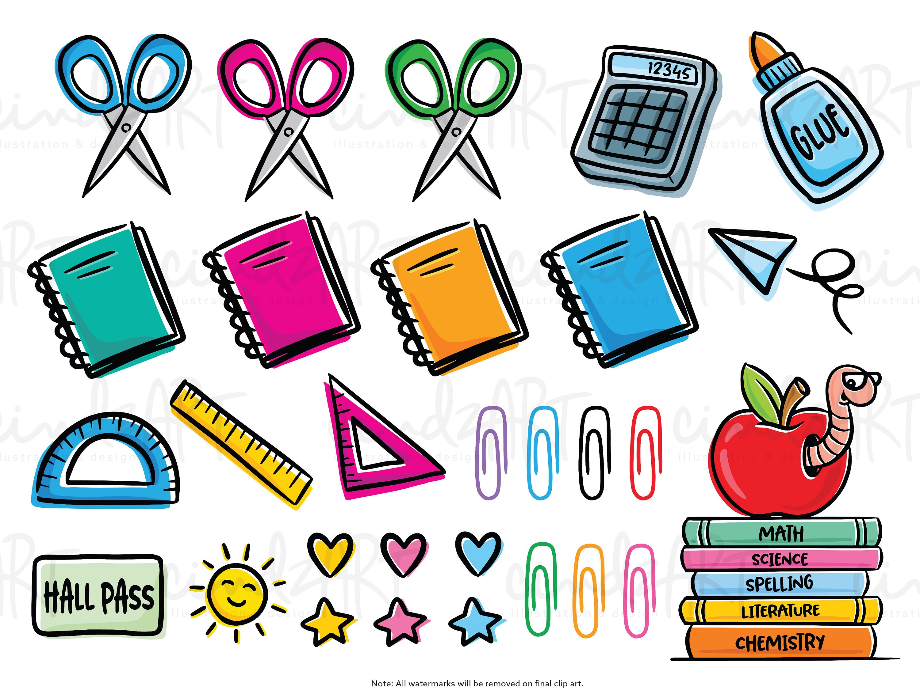 Back to School Classroom Clipart - Digital Download - Cute Teacher ...