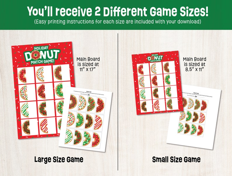 Holiday Donut Match Game Instant Download Donut Game Donut Party Donut ...