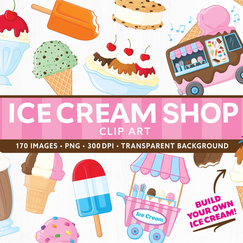 Ice Cream Clip Art - Etsy
