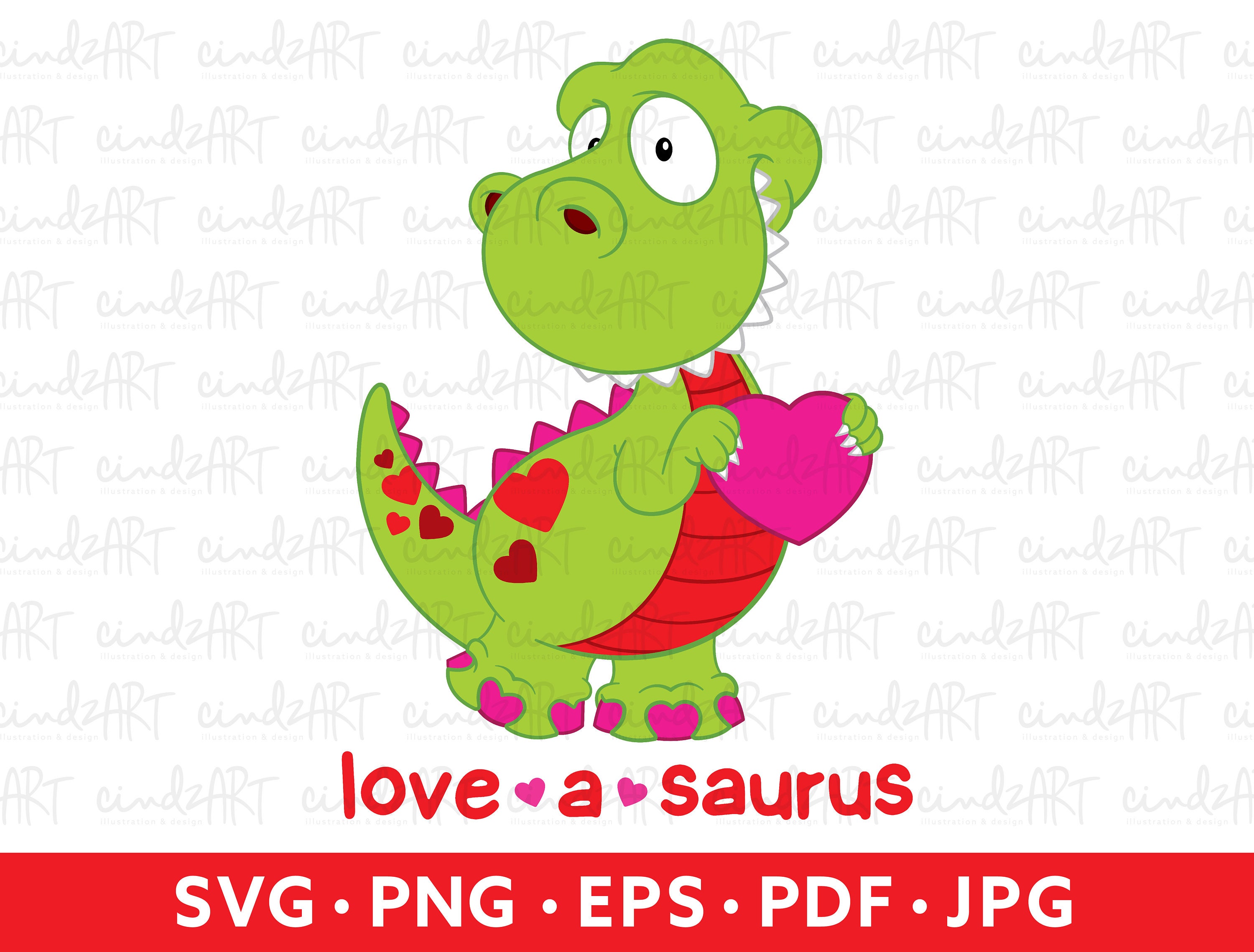 Valentine Dinosaur SVG Cute Dinosaur Heart PNG Kid Baby Dino Valentine ...