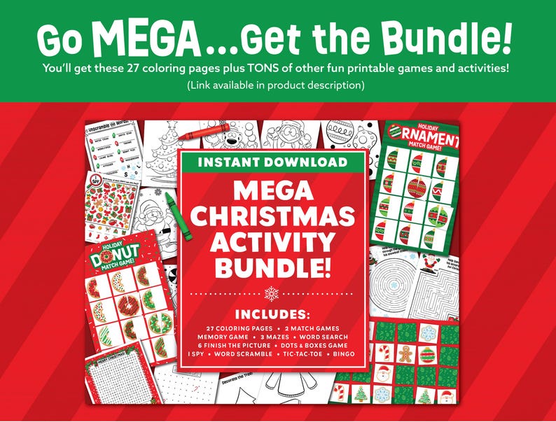 Christmas Coloring Pages - Kids Holiday Coloring - Toddler Coloring ...