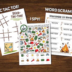 Camping Activity Bundle Printable - Instant Download - Camping ...