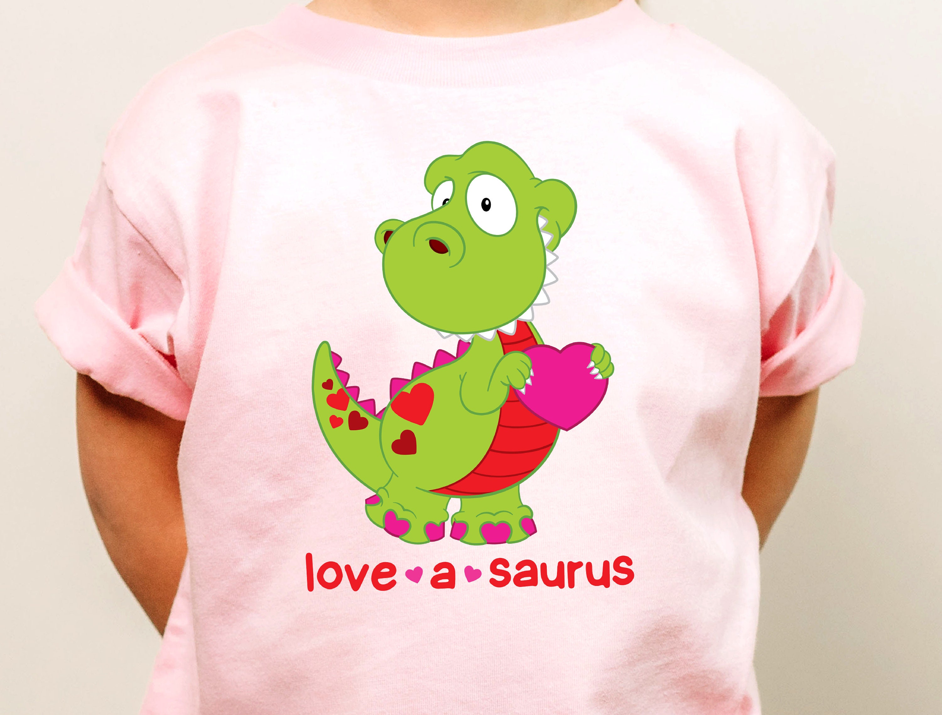 Valentine Dinosaur SVG Cute Dinosaur Heart PNG Kid Baby Dino Valentine ...