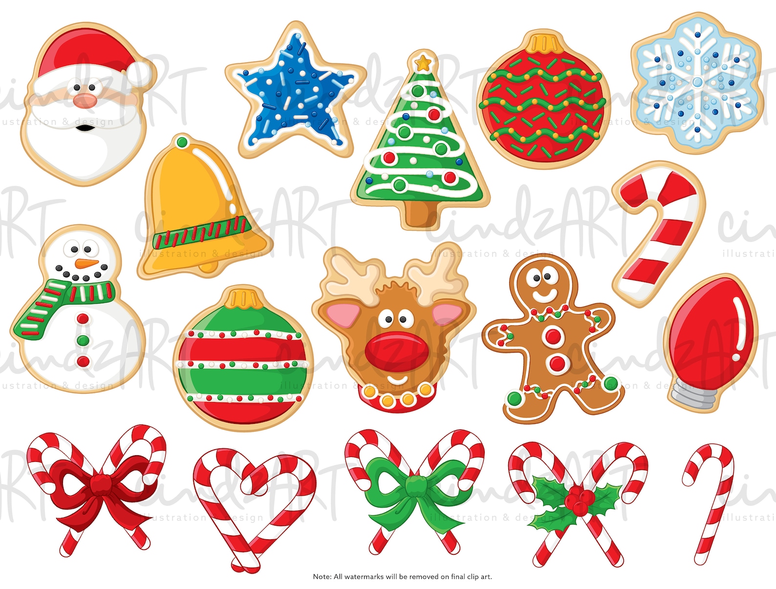 Cute Christmas Clip Art Commercial Use Christmas Clipart - Etsy