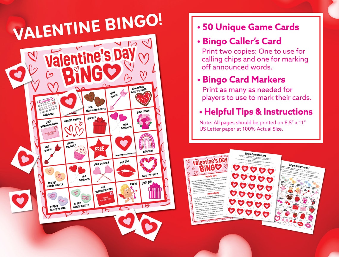 Printable Valentine's Day Activity Bundle - Valentine Party Kid Games ...