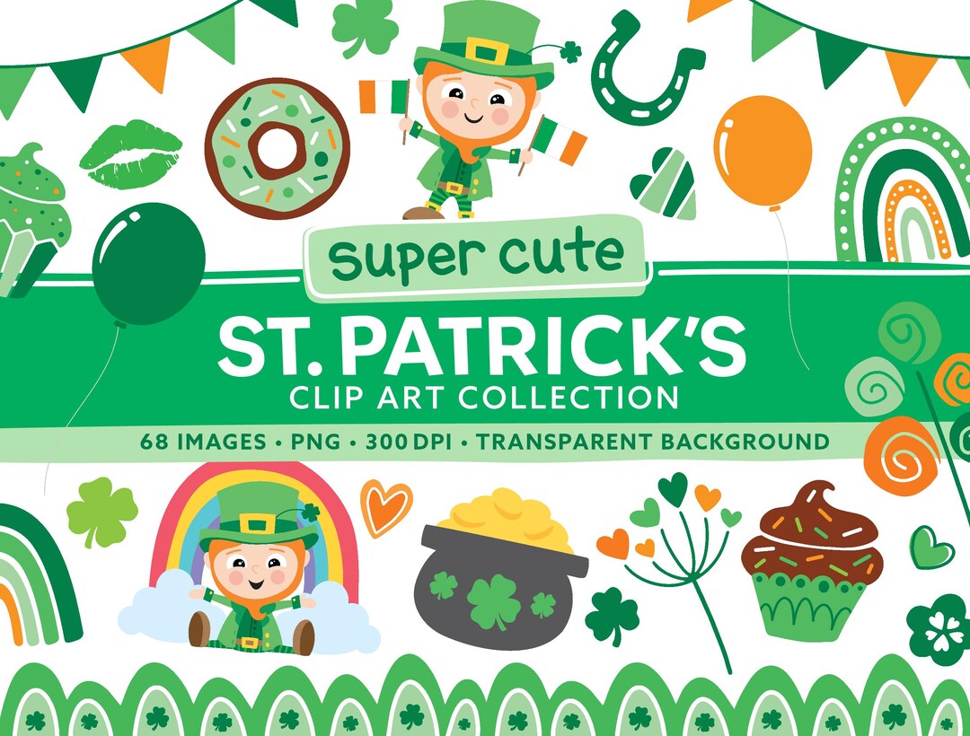 Cute St Patricks Day Clip Art - St Patricks Graphics - Cute Leprechaun ...