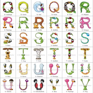 Animal Letter Printables - Animal Alphabet - Cute Animal Letters ...
