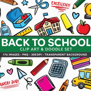 Back to School Classroom Clipart Digital Download Cute - Etsy