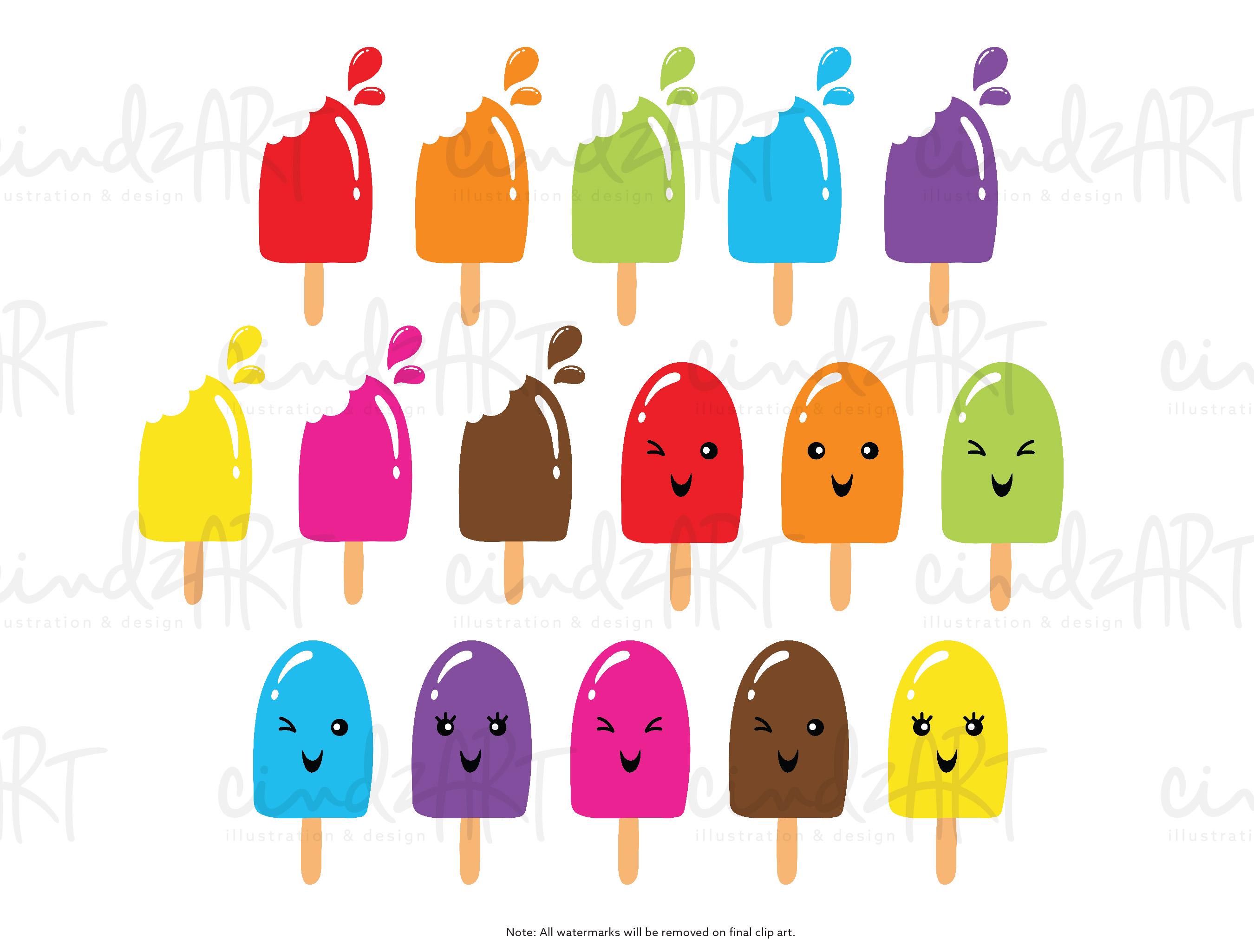 Popsicle Clipart - Pool Party Clip Art - Summer Party Ice Pop Clipart ...