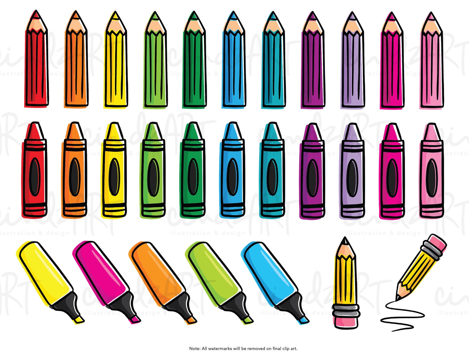 Back to School Classroom Clipart Digital Download Cute Teacher Graphics ...