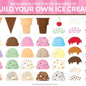 Ice Cream Shop Commercial Use Clipart - Cute Dessert Clip Art ...