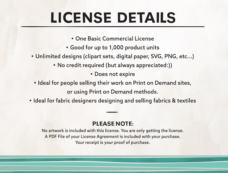 Basic Commercial License Commercial Use Clip Art Digital Paper SVG PNG ...