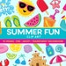 Summer Fun Coloring Page Set - Instant Download - Pool Party Activity ...