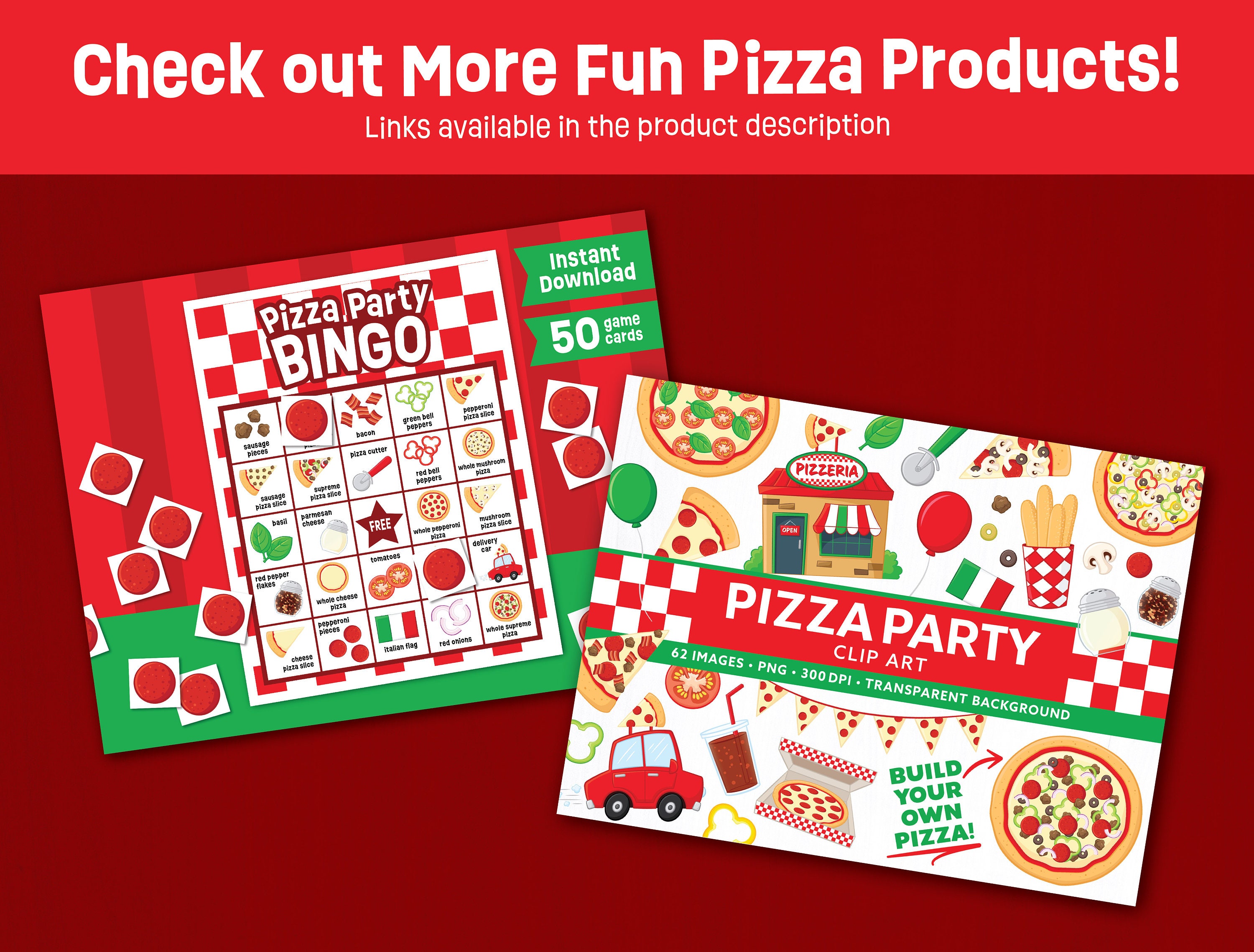 Pizza Party Memory Match Game Printable - Fun Pizza Printable Kids ...