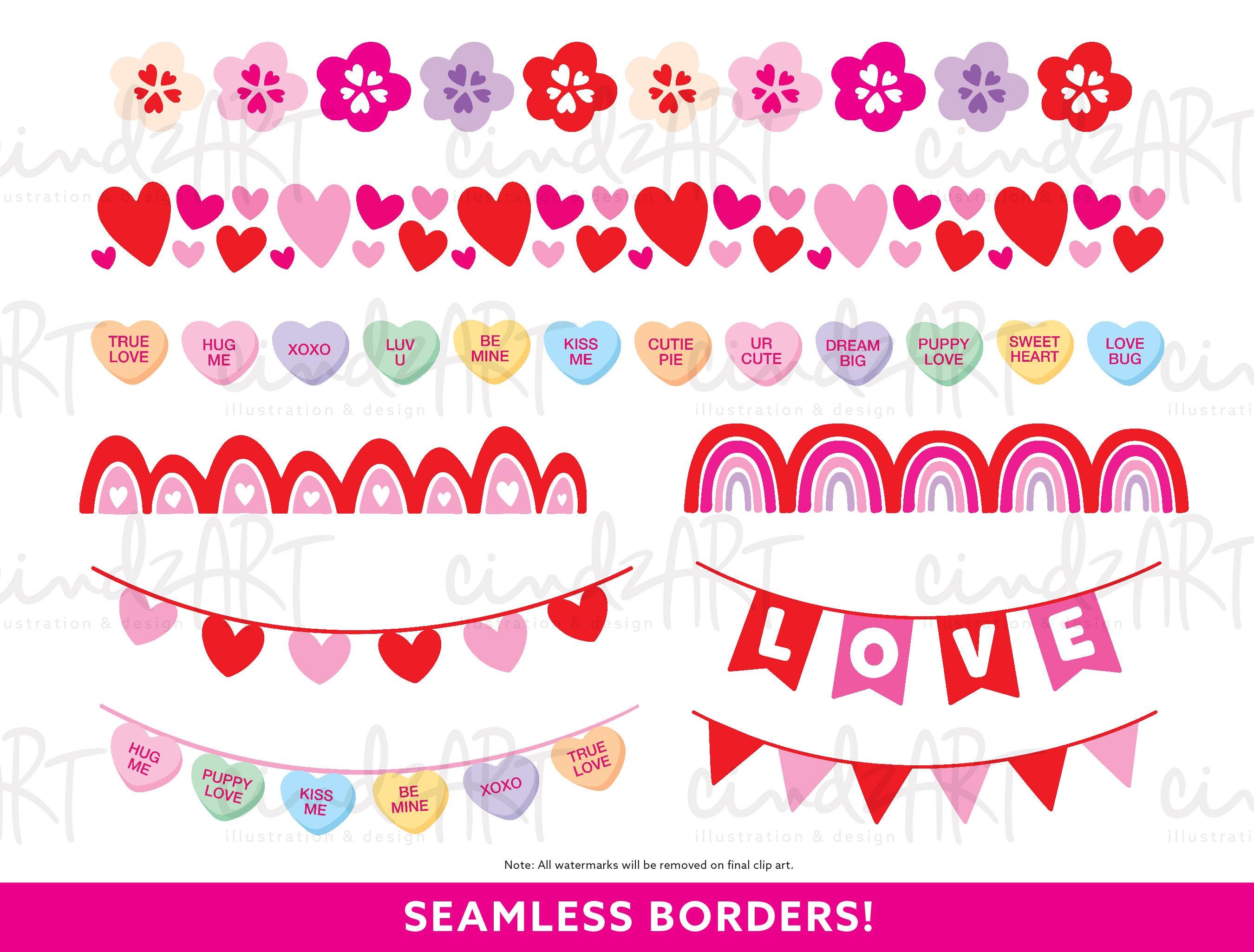 Cute Valentine's Day Clip Art - Valentine Clipart - Candy Heart Clipart ...