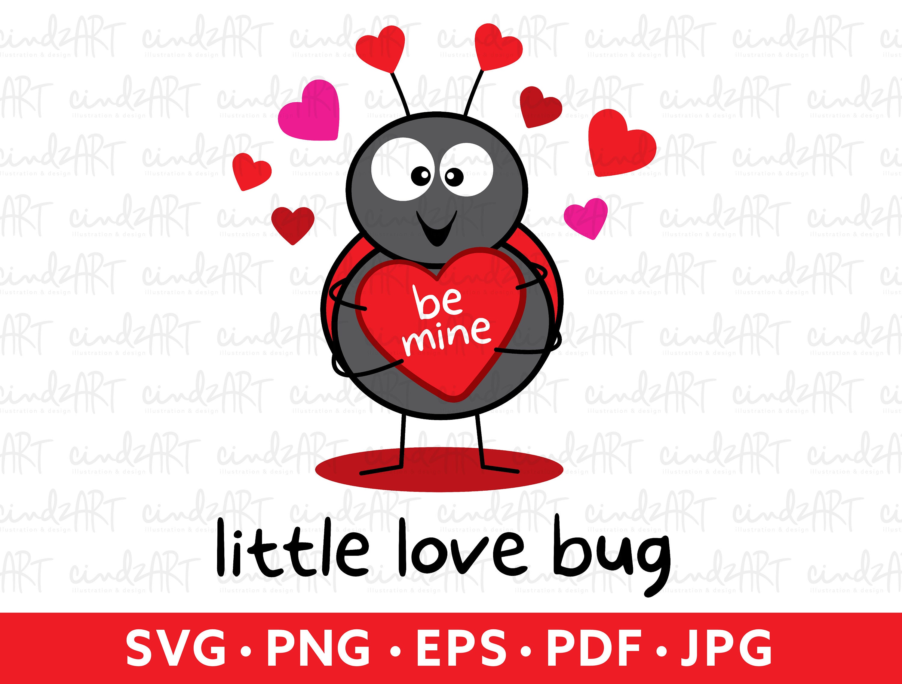 Valentine Love Bug SVG Valentine's Day Cute PNG Kid Baby Valentine Svg ...
