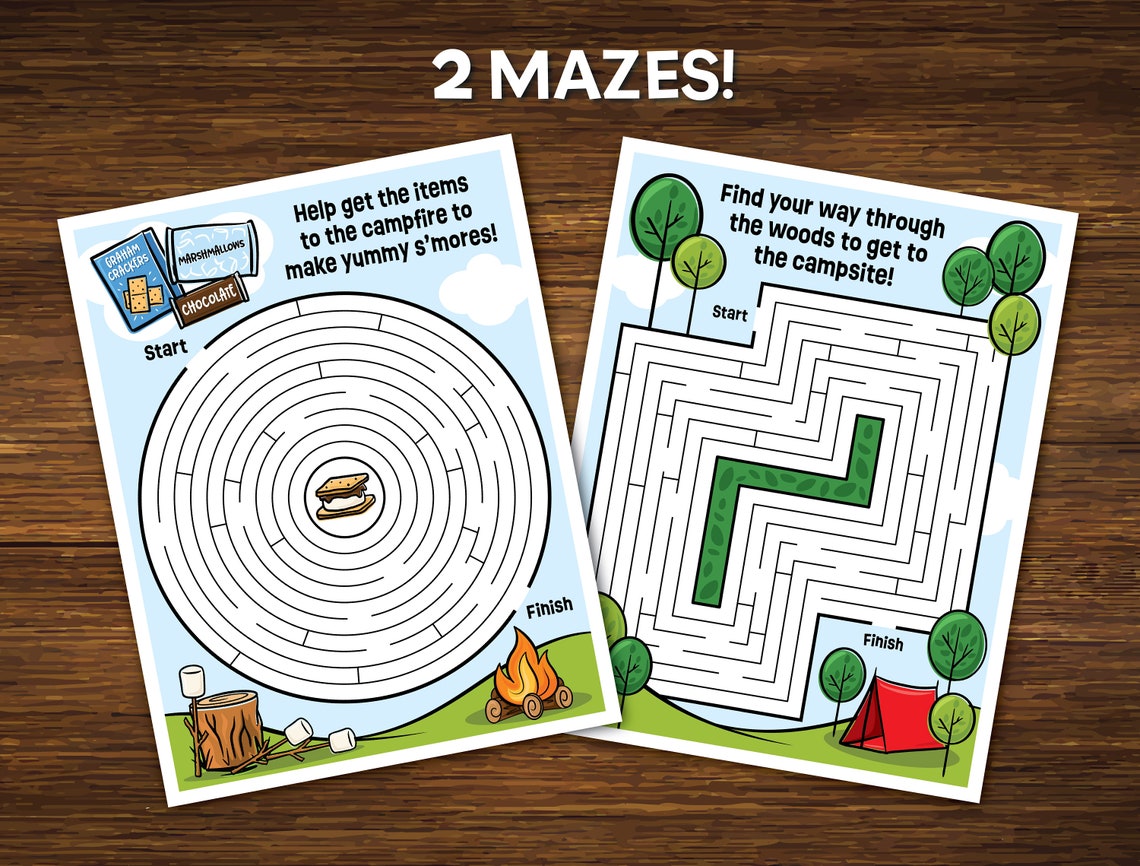 Camping Activity Bundle Printable - Instant Download - Camping ...
