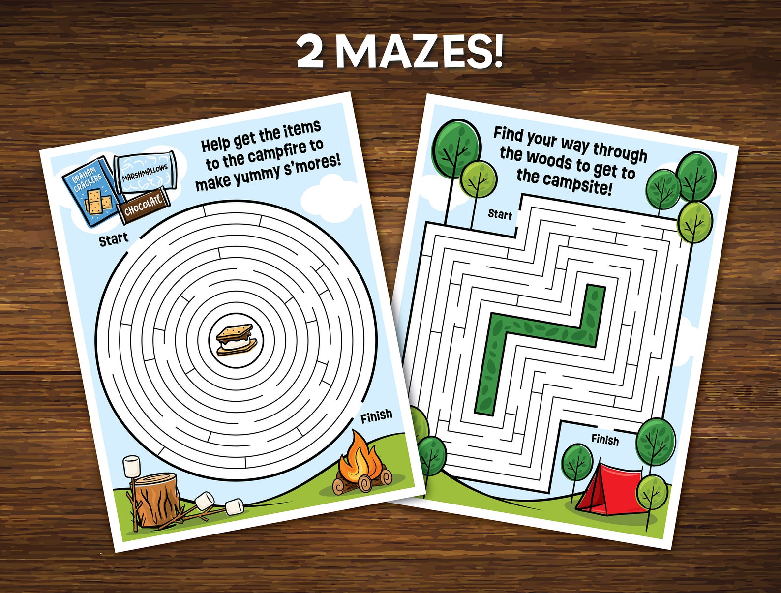 Camping Activity Bundle Printable - Instant Download - Camping ...