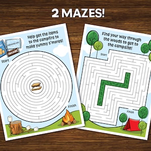 Camping Activity Bundle Printable - Instant Download - Camping ...