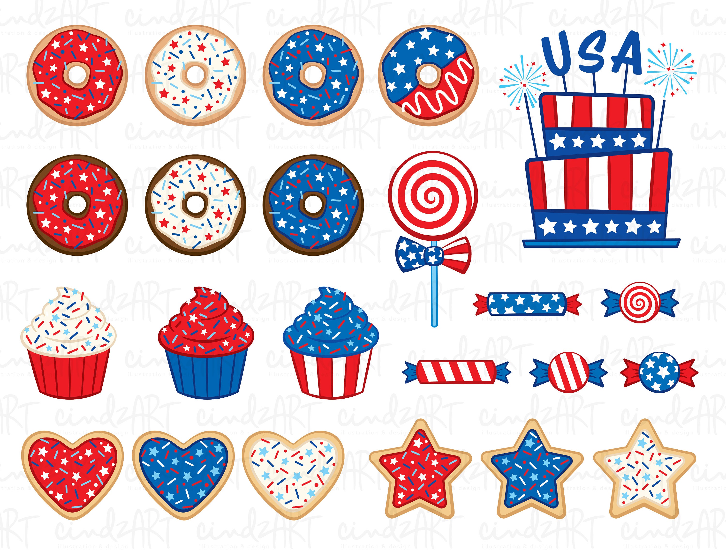 Patriotic Clip Art - 4th of July Clipart - Independence Day USA Clipart ...