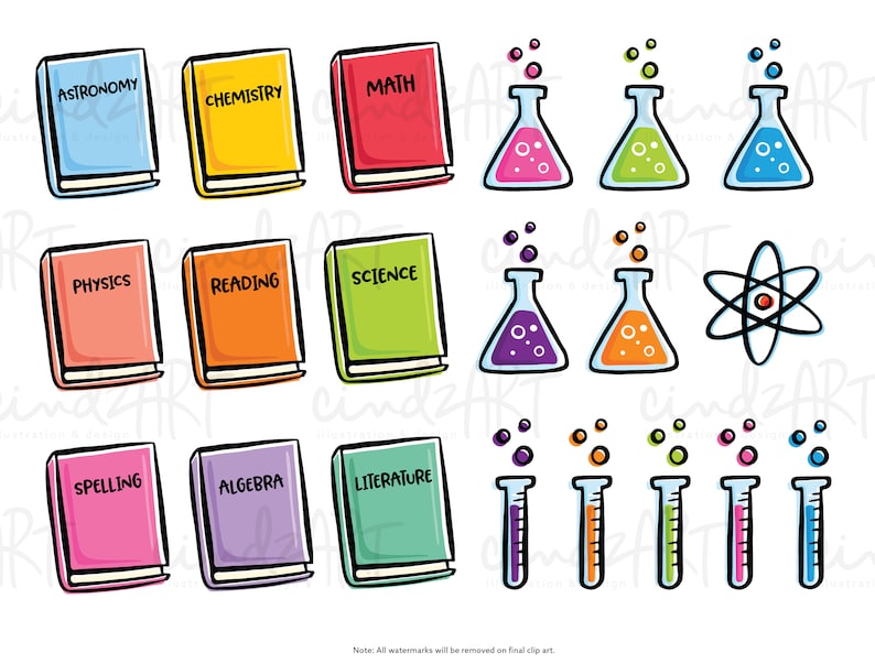 Back to School Classroom Clipart - Yearbook Clipart - Cute Teacher ...
