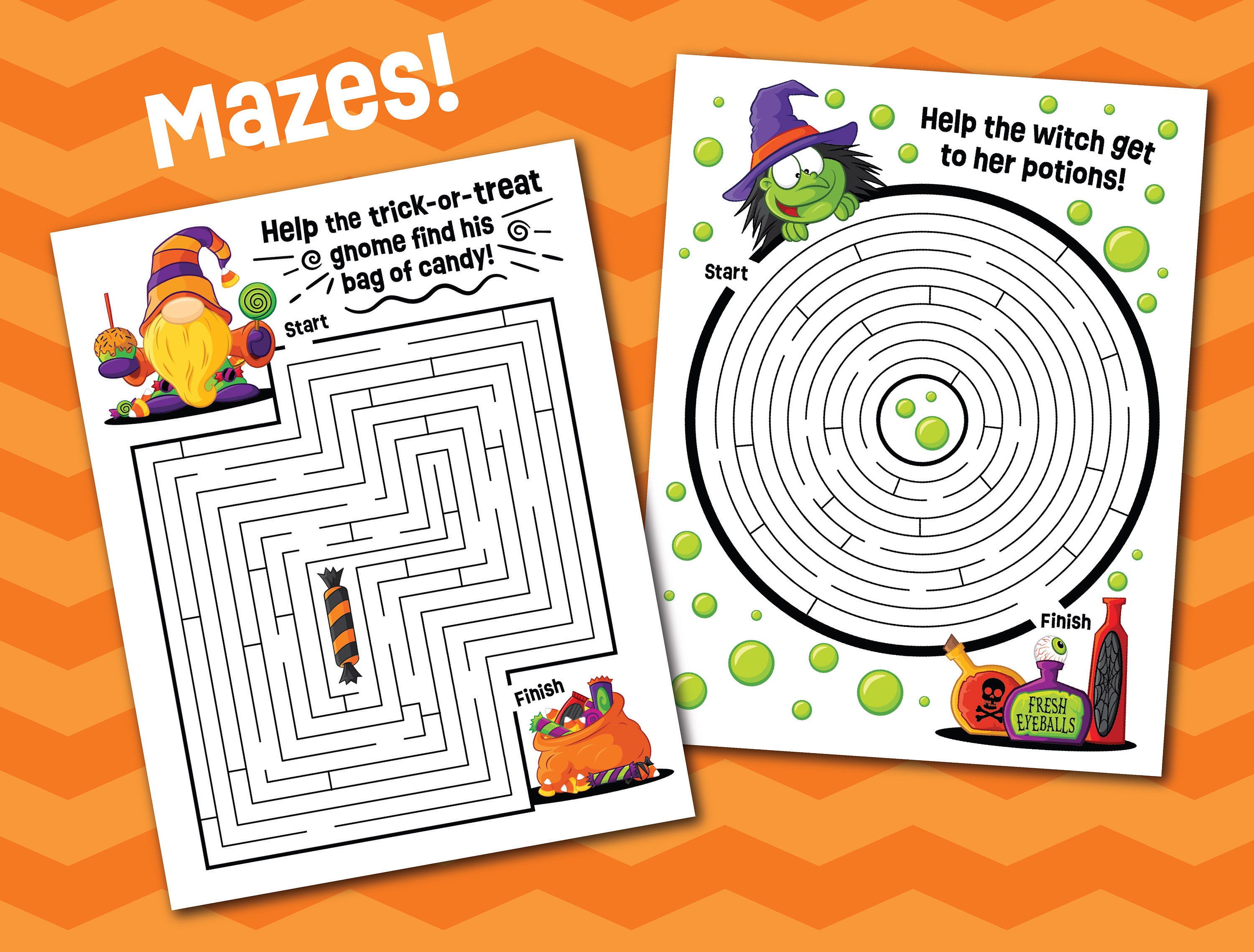 Kids Halloween Activity Set Instant Download Kids Halloween Printables ...