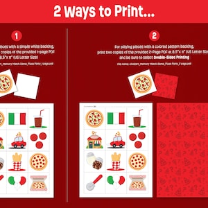 Pizza Party Memory Match Game Printable - Fun Pizza Printable Kids ...