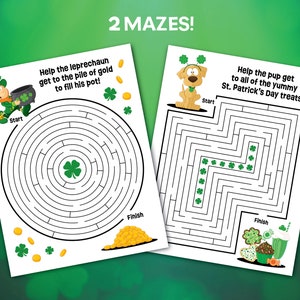 St. Patrick's Day Activity Bundle - St. Paddy Party Kid Games - St ...