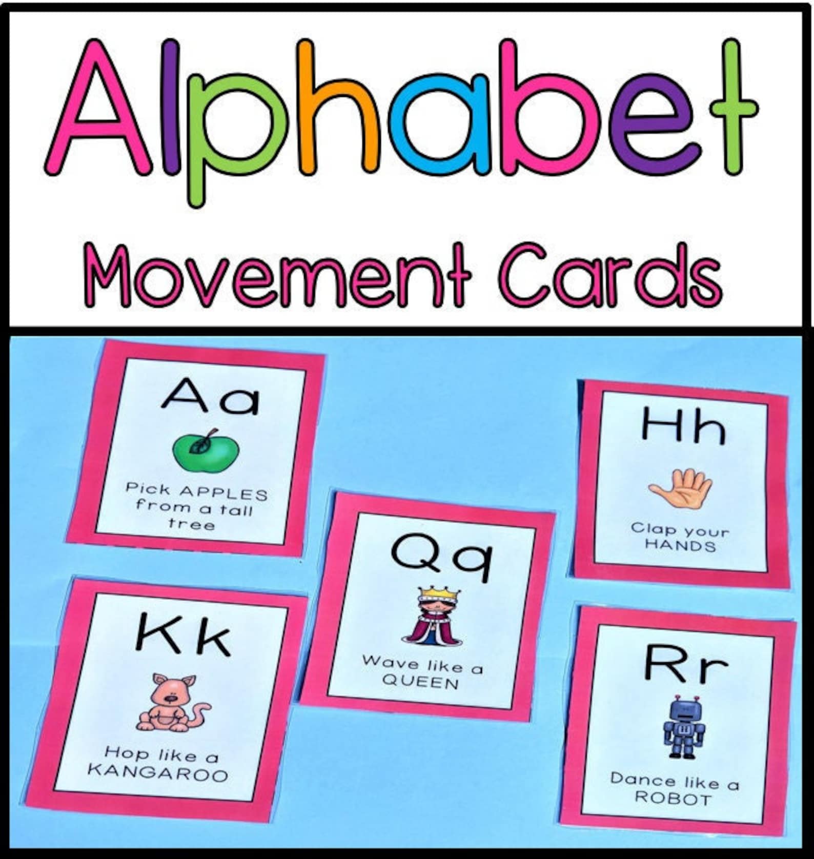 ABC Alphabet Movement Cards - Etsy