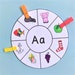 ABC Alphabet Clothespin Clip Card Wheels for Beginning Sounds - Etsy