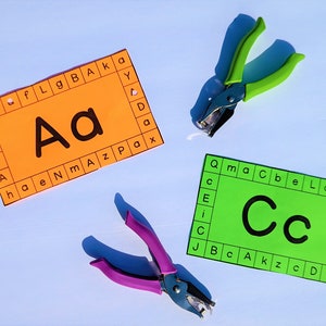 ABC Alphabet Hole Punch Cards - Etsy