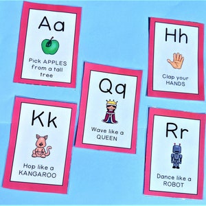 ABC Alphabet Movement Cards - Etsy
