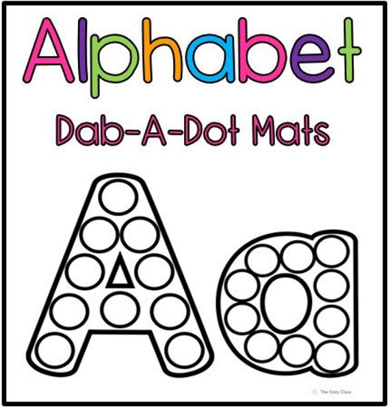 Alphabet Bingo Dabber Dab A Dot Marker Mats | Etsy