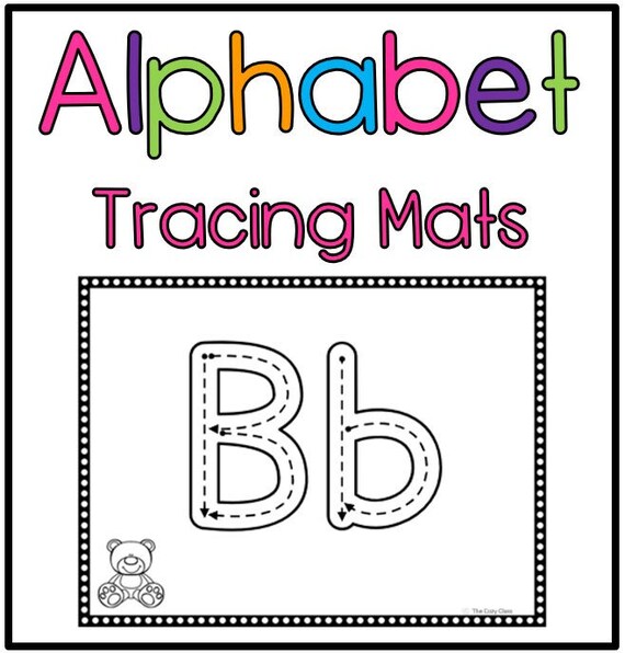 ABC Alphabet Tracing Mats | Etsy