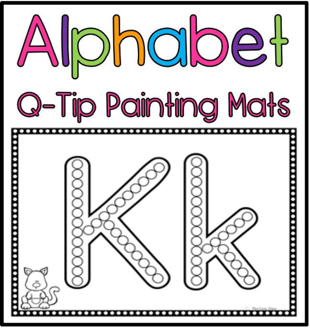 ABC Alphabet Q Tip Painting Mats - Etsy