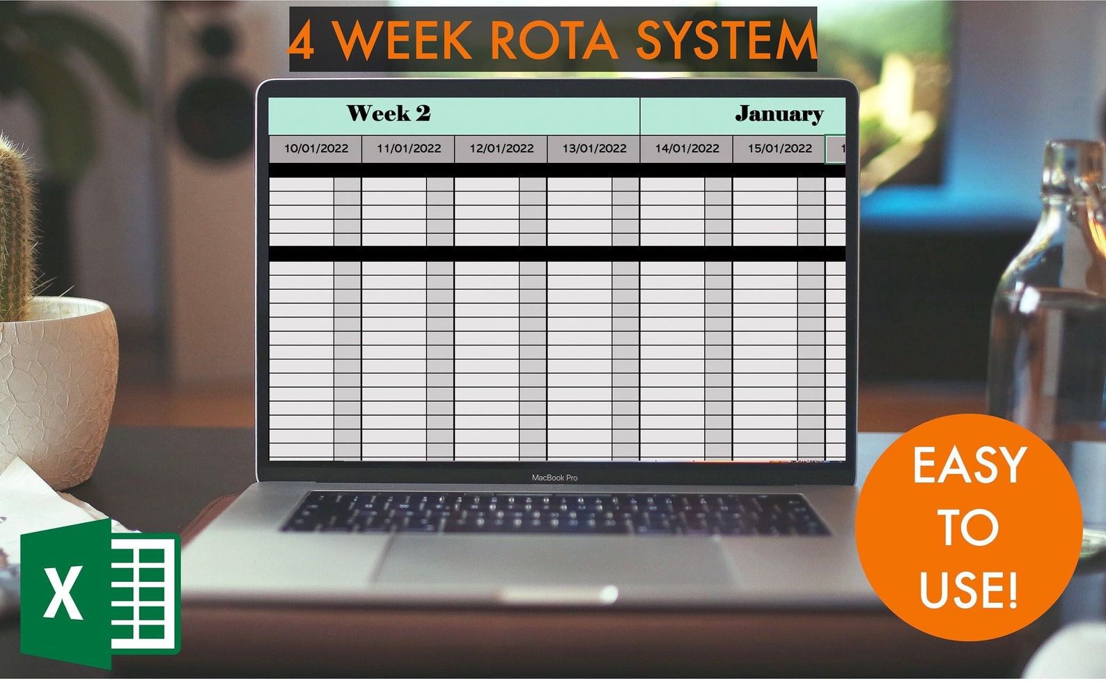 4 Week Rota System | Excel Spreadsheet | Automatic Calculations | Instant Download | 2022 - Etsy