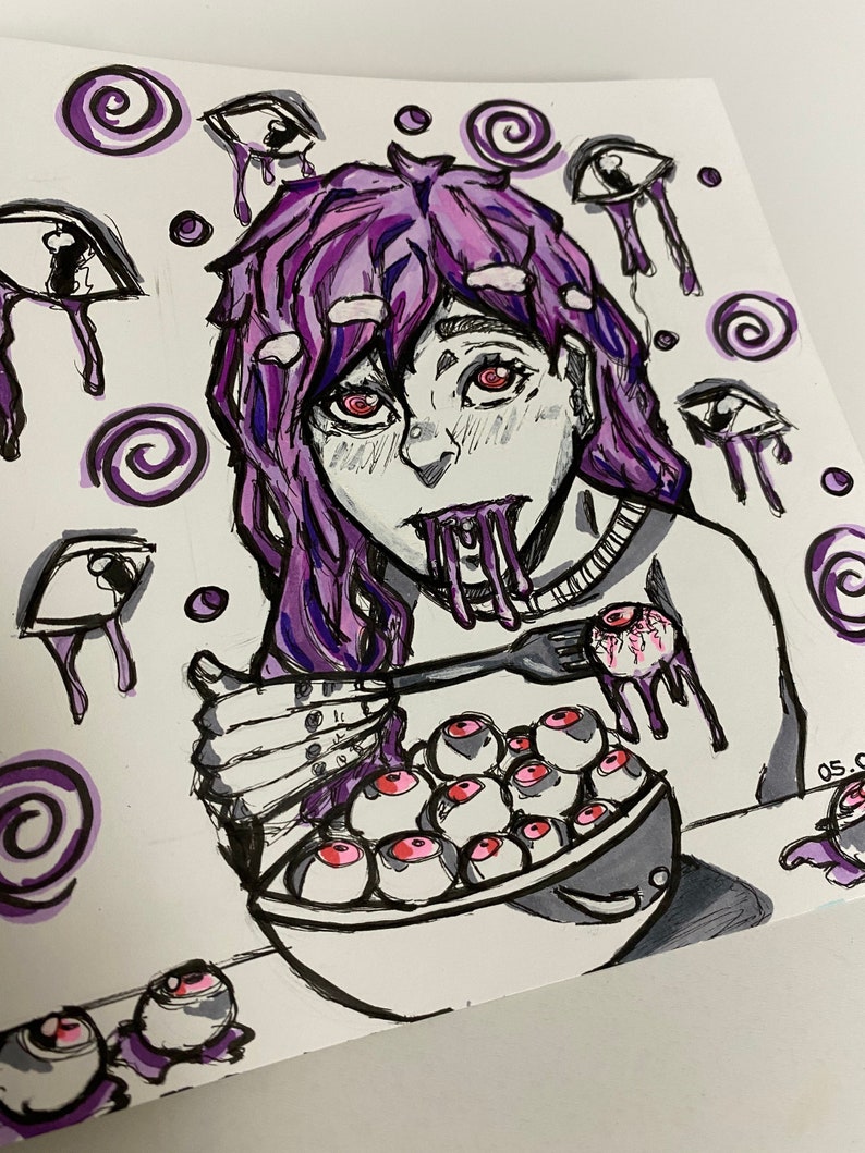 Gore/ Surrealism Drawing print Marker, Watercolor - Etsy