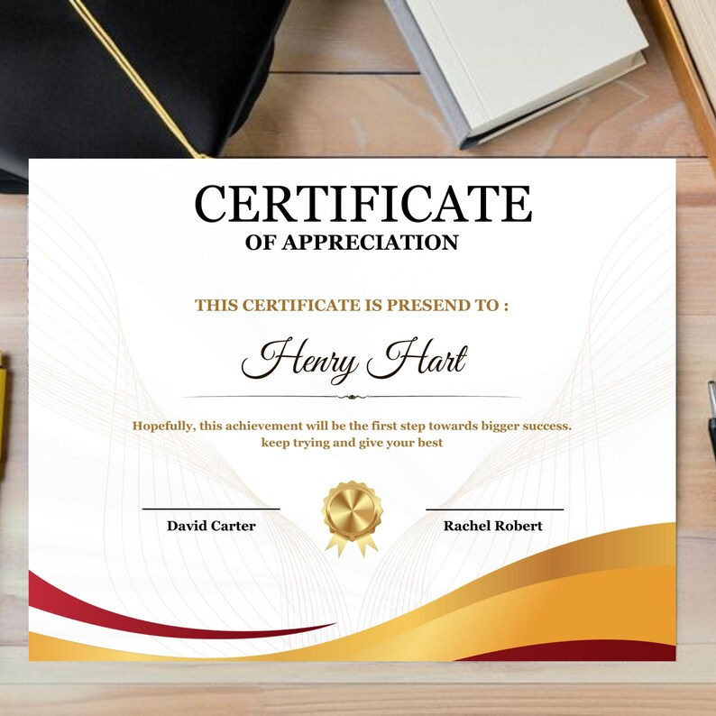 Editable Appreciation Certificate Template: Canva Printable Award ...