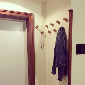 Walnut Floating Hook Beech Wooden Hook Decorative Handmade Coat Hook ...