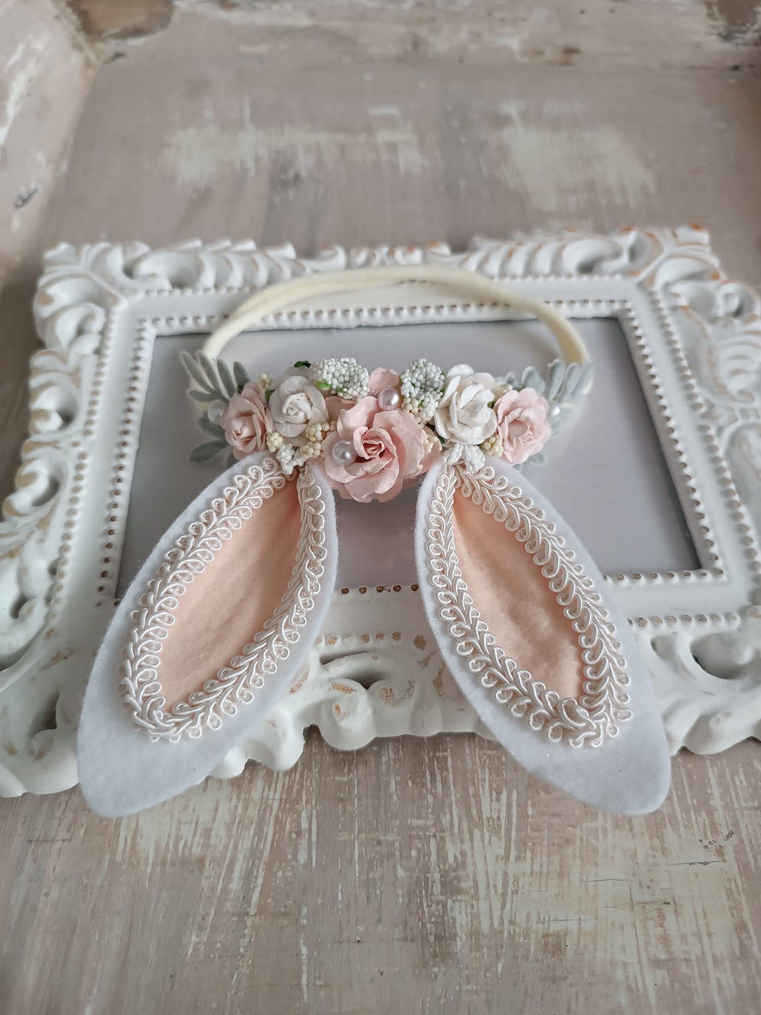 Small Easter Headband, Bunny Ears Headband, Easter Photo Session, Photo ...