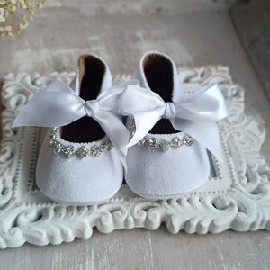 Elegant Rhinestone Baby Girl Velvet Shoes With Crystals, Newborn ...