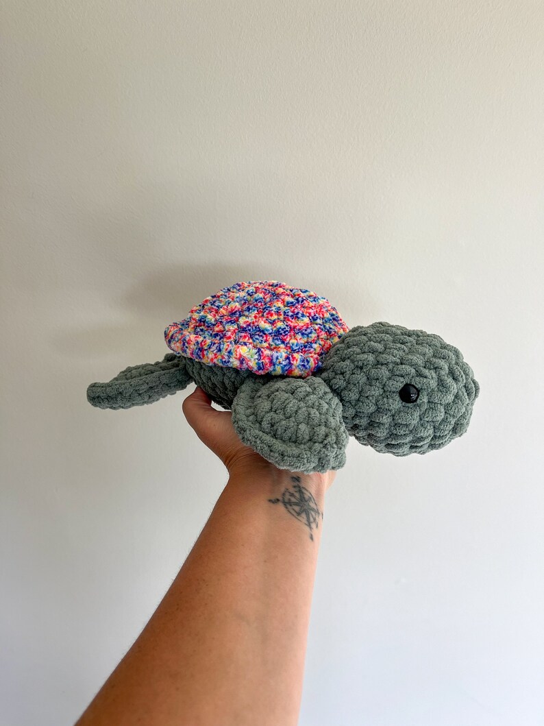 Rainbow Turtle Crochet Turtle Plush Crochet Animal - Etsy