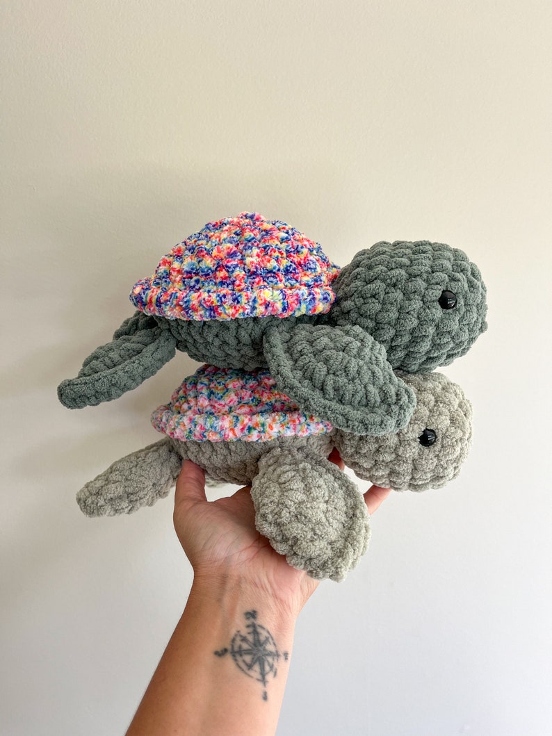Rainbow Turtle Crochet Turtle Plush Crochet Animal - Etsy