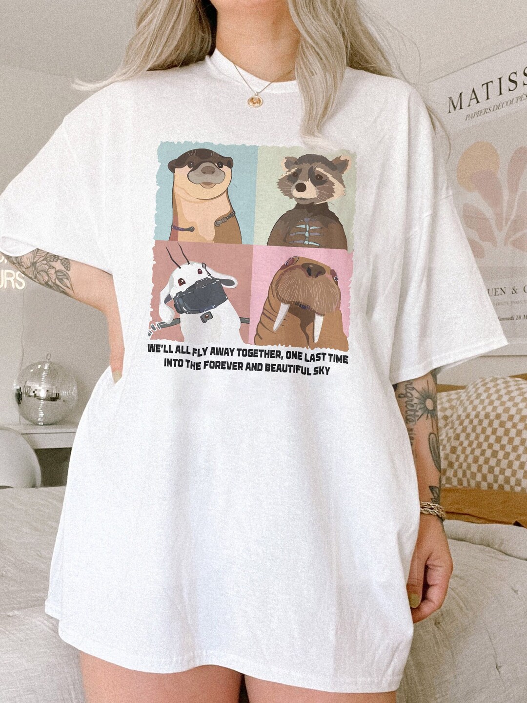 Lylla Rocket Floor Teefs Shirt Into the Forever and Beautiful - Etsy