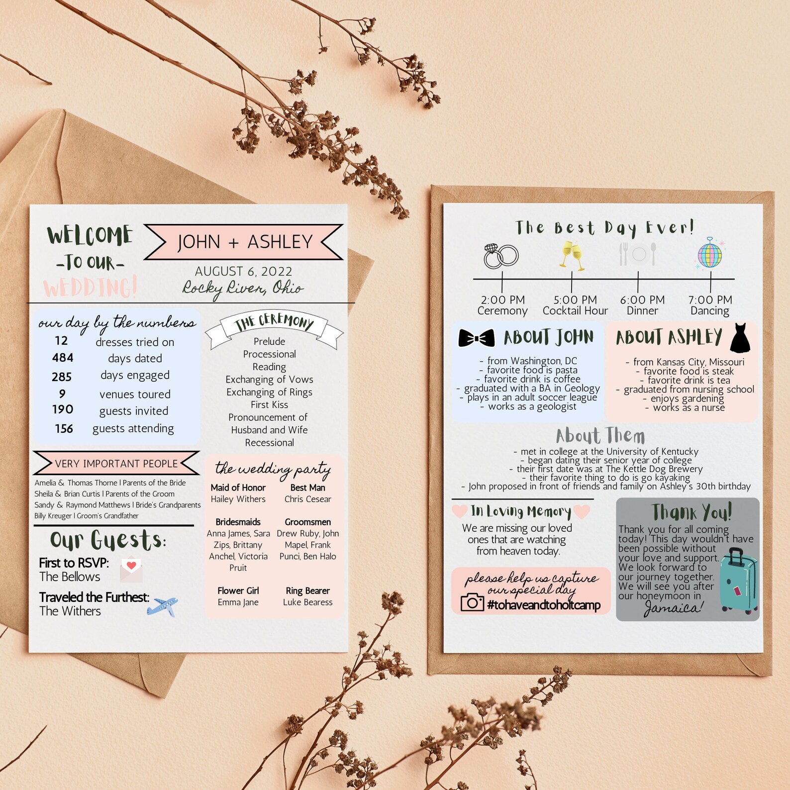 Wedding Program Infographic, Funny Wedding Program, Wedding Program ...